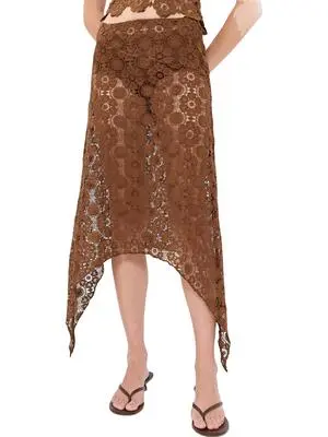 Lioness Trophy Midi Skirt - Espresso