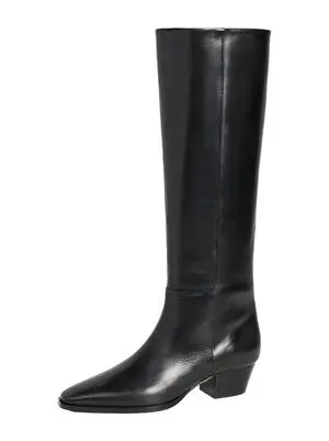 AeydĒ Medea Knee-high Leather Boots - Black