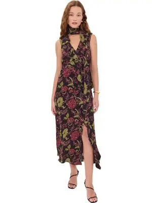 Tanya Taylor Amelia Dress - Dark Fig Multi