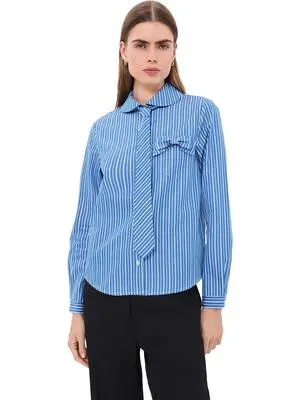 Sandy Liang Gemma Button-down Shirt - Light Blue