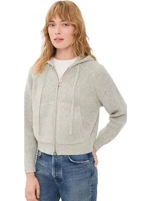 DUNST Hooded Knit Cardigan - Grey