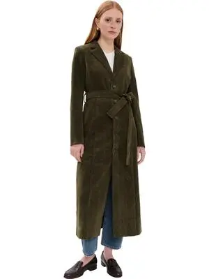 Joe's Jeans Faux Suede Long Coat - Olive