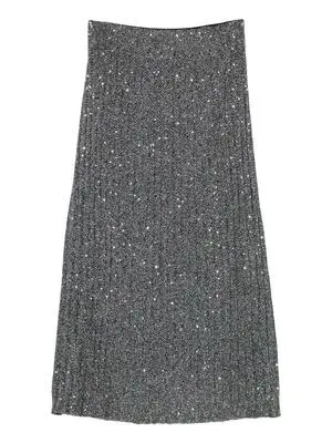Missoni Sequin Embellished Midi Skirt - Silver