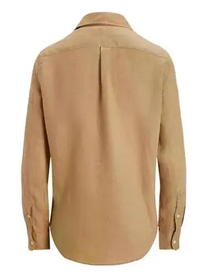 Polo Ralph Lauren Embroidered Logo Linen Shirt - Neutrals