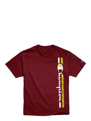 Champion Logo-print Vertical-stripe T-shirt - Red