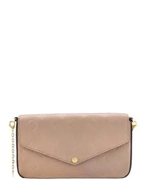 LOUIS VUITTON Felicie Pochette Monogram Empreinte Leather Crossbody Bag - Neutrals