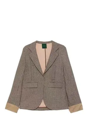 MAISON JEJIA Harry Houndstooth Blazer - Neutrals