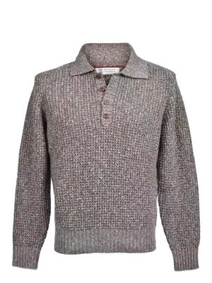 Brunello Cucinelli Button-placket Polo Shirt Brown