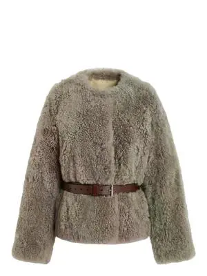 P.a.r.o.s.h P.A.R.O.S.H. Belted Cashmere Jacket Brown