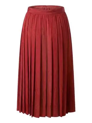 Gucci Silk Midi Skirt - Red