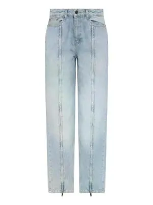 ROTATE BY BIRGER CHRISTENSEN Straight Leg Zip Jeans - Blue