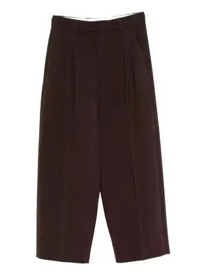 ROSSI Noa Pleated Trousers - Brown