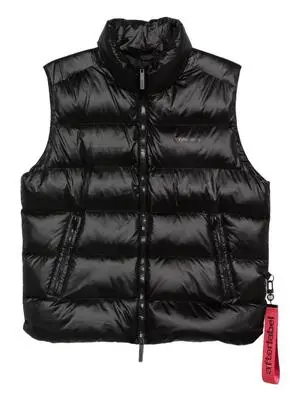 AFTER/LABEL Quilted Padded Gilet - Black