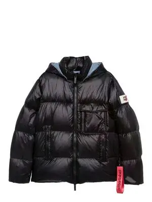 AFTER/LABEL Quilted Hooded Jacket - Black