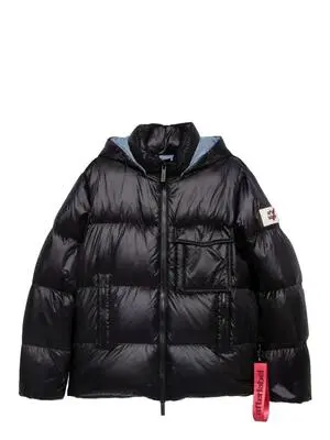 AFTER/LABEL Quilted Hooded Jacket - Black