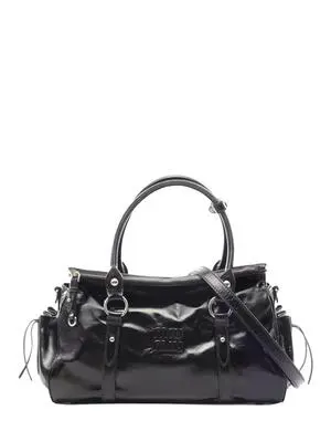 MIU MIU MIU MIU Shiny Leather Tote Bag