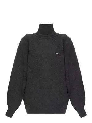 ROTATE BY BIRGER CHRISTENSEN Wool Cashmere Blend Highneck Jumper - Grey