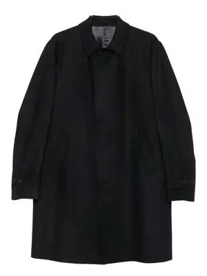 LARDINI Single-breasted Herringbone Coat - Blue