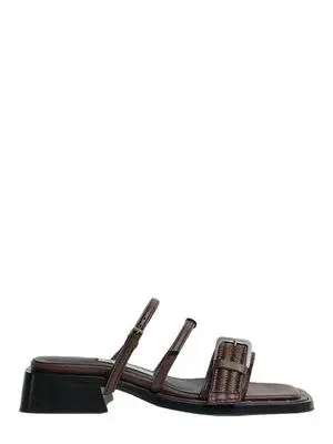 MIISTA Nayah Woven Buckle Sandals - Brown