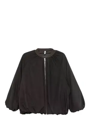 Imperial Imperial Zip-Up Puffed-Sleeve Jacket Brown