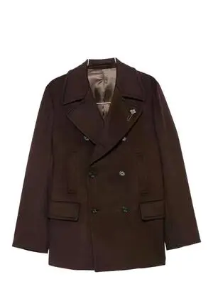 LARDINI Double-breasted Coat - Brown