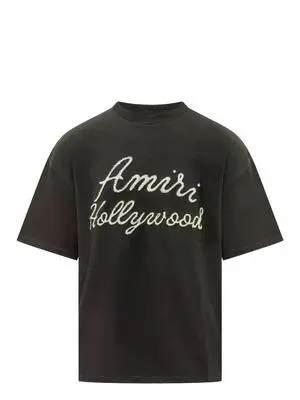 Amiri Logo-embroidered T-shirt - Black