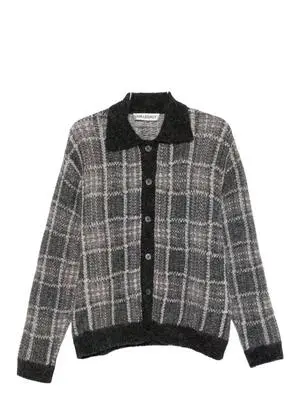 Our Legacy Grand Check Fuzzy Alpaca Sweater - Grey