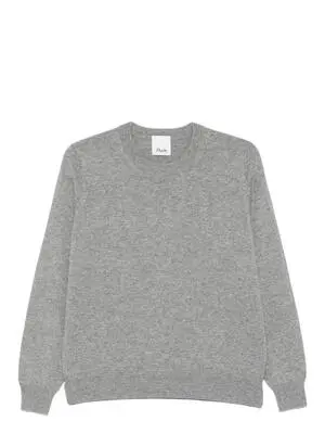 ALLUDE Ribbed-trim Sweater - Grey