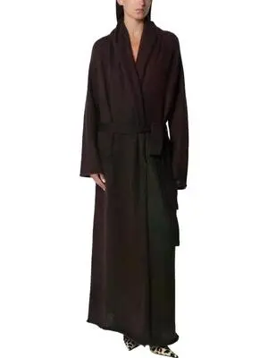 Andamane Vika Belted Knitted Coat - Brown