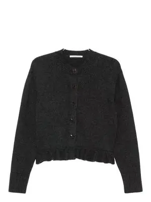 Cecilie Bahnsen Ruffled Floral-button Cardigan - Grey