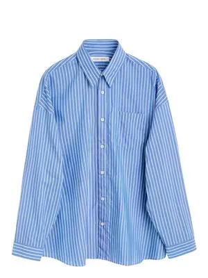 SUNFLOWER Vertical-stripe Shirt - Blue