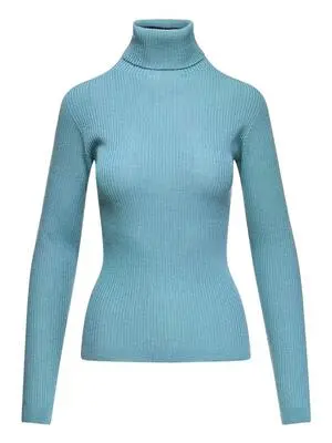 Essentiel Antwerp Ribbed-knit Turtleneck Sweater - Blue