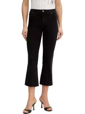 MORGAN Cropped Flared Jeans - Black