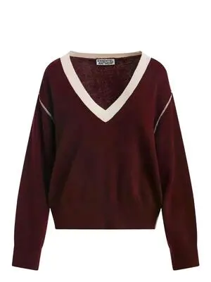 ESSENTIEL ANTWERP Essentiel Antwerp V-Neck Contrast-Trim T-Shirt