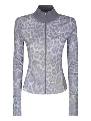 Adidas By Stella McCartney Adidas By Stella McCartney Leopard-Print Track Jacket Grey