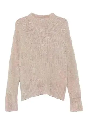 PRIVATE 0204 Ribbed Knit Crew Neck Sweater - Neutrals