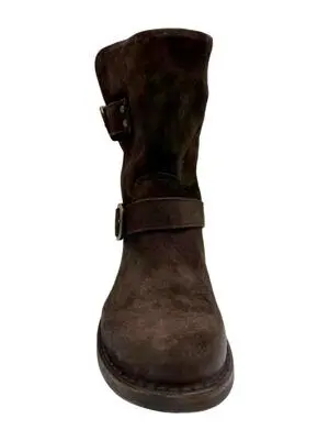 Fiorentini + Baker Suede Buckle Boots - Brown