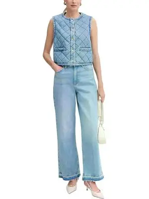 MORGAN Quilted Gilet - Blue