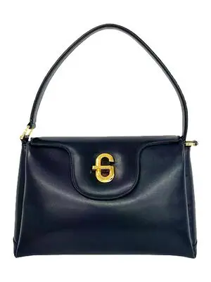 Gucci Gucci Calfskin Handbag Blue