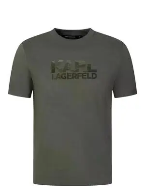 Karl Lagerfeld Logo-embroidered T-shirt - Green