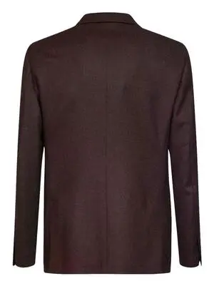 LARDINI Single-breasted Wool-blend Blazer - Red