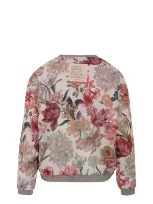 NOUMENO CONCEPT Floral Print Crew Neck Sweatshirt - Neutrals