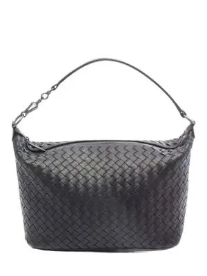 Bottega Veneta Intrecciato Shoulder Bag - Black