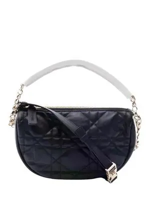 Dior Leather Cannage Quilted Shoulder Bag - Black