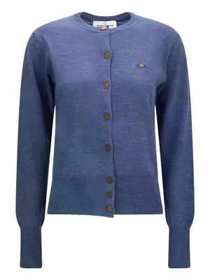 VIVIENNE WESTWOOD Orb Embroidery Cardigan - Blue