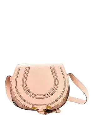 Chloé Chloé Marcie Leather Mini Crossbody Bag Neutrals