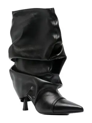GISEL B Slouchy Pointed-toe Boots - Black