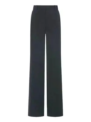 THE ROW Coleman Wool Gabardine Trousers - Black