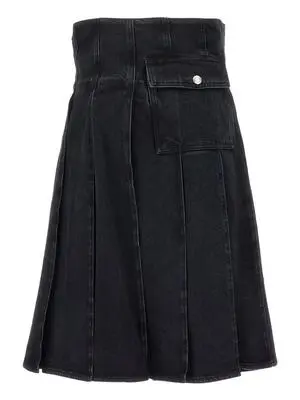Marni Pleated Wrap Maxi Skirt - Black