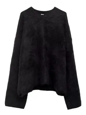TOTEME Boxy Alpaca Knit Jumper - Black